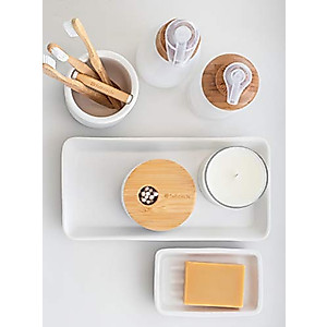 Full Circle Pick, Cotton Swab and Q-Tip Canister, White