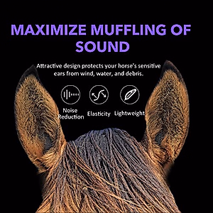 Harrison Howard EaseFit Equestrian Earplugs Horse Foam Ear Plugs Balls Pair-Mars Black