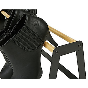 Mind Reader Shoe Rack, Slipper Rack, Shoe Organizer Stand for Heels and Sneakers, Black