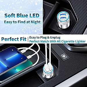 [Apple MFi Certified] iPhone Car Charger, KYOHAYA 4.8A Dual Port USB Smart Power Fast Car Charger with 2 Pack Lightning Cord Quick Car Charging for iPhone 14 13 12 11 Pro Max/XS/XR/X/8/SE/iPad/AirPods