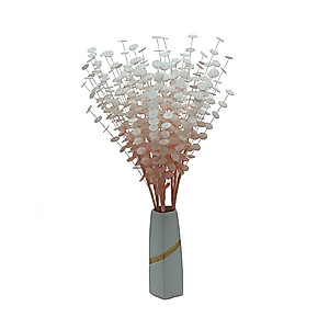 27 inches 3 Bundle Soft Pink Bundle Fake Silver Dollar Eucalyptus Stems Indoor Garden Home Office Decoration