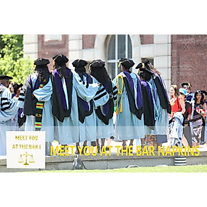 Meet You At The Bar Napkins, Law School Graduation Napkins, Law School Graduation Decorations Class of 2024, Law School Graduation Party Decorations 2024 (5 x 5 In, Gold Foil, 50-Pack)