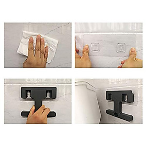 Aowufan Creative Wall-Mounted Trash Can Household Portable Trash Bins Living Room Kitchen Bathroom Hanging Storage Bucket (Black, 12L)