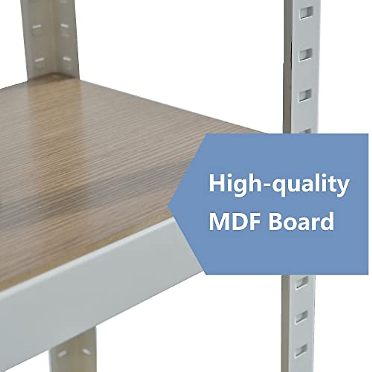 Storage Shelves - 4 Tier Adjustable Garage Storage Shelving, Heavy Duty Metal Storage Utility Rack Shelf Unit for Warehouse Pantry Closet Kitchen, 23.6" x 15.7" x 47.2", White