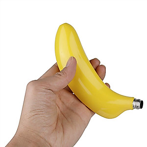 Joyzan Pocket Hip Flask, Stainless Steel Leak Proof Funnels Banana Shaped Portable Alcohol Whiskey Rum Vodka Drink Bottle Wine set Liquor Men Traveling Fishing Hunting Hiking Camping Women Gift 5oz