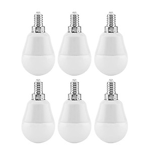 Ymiko LED Light Bulbs, G45 5W E12 Base Candelabra LED Bulbs Dimmable, Warm White 3500K Replacement Decorative Bulbs for Chandelier and Vanity, Pack of 6