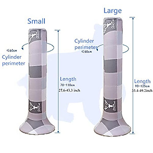 Yrzper Tower Fan Dust Cover Moisture proof Dustproof Tower Cover Washable Tower Sleeve Dust Proof Protective Cover Dustproof & Moisture-Proof for Household Tower Fan Pedestal (grey plaid, Larger)