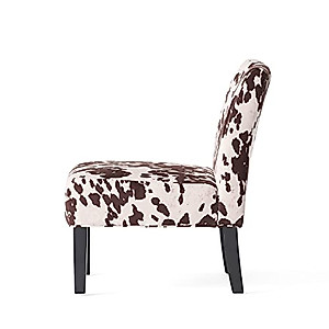 Christopher Knight Home Kassi Fabric Accent Chairs, 2-Pcs Set, Milk Cow