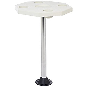 DetMar 12-1109C Removable Octagonal Marine/RV Table, White