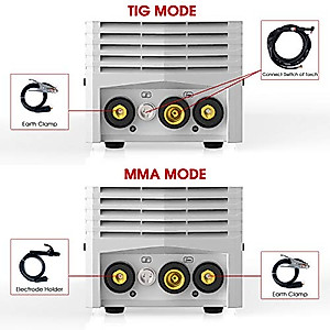YESWELDER TIG Welder 205Amp HF TIG/STICK/ARC 2 In 1 TIG Welder 110&220V Dual Voltage TIG Welding Machine with Foot Pedal Included TIG-205DS