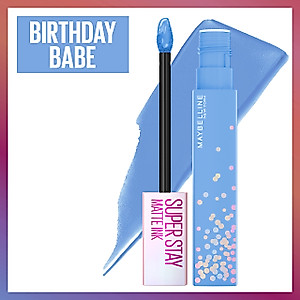 MAYBELLINE New York Super Stay Matte Ink Liquid Lipstick, Transfer-Proof, Long-Lasting, Limited-Edition Birthday-Cake-Scented Shades, Birthday Babe, 0.17 fl oz