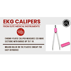 EMI Basix HOT Pink EKG ECG Medical Calipers EKG-101-HP