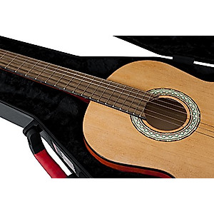Gator Cases Molded Flight Case for Classical Style Acoustic Guitars with TSA Approved Locking Latch; (GTSA-GTRCLASS)