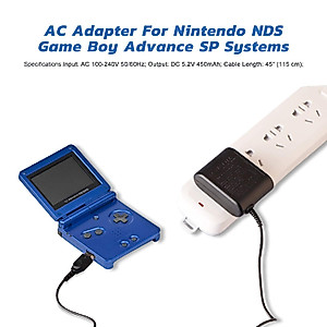 Xahpower Games Accessories Bundle, 1 Pack Gameboy Advance SP Charger and 1 Pack 3DS Charger