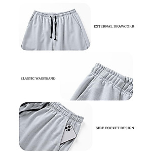 GIROLA Men's Sweatpants, Slim Fit Men Jogger Pants Tapered Gym Workout Pant for Jogging,Casual Athletics,Running,Training Grey