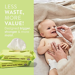 Wotnot - 100% Natural Baby Wipes, Travel Size Soft Pack 20 count (Pack of 8)