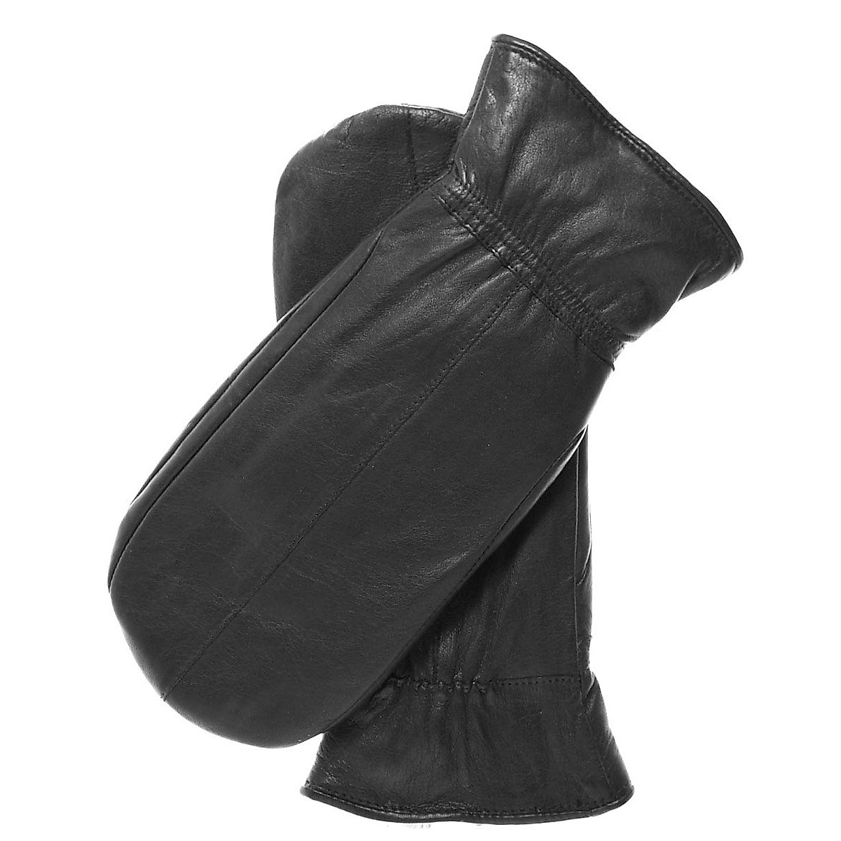 Pratt and Hart Park City Women's Rabbit Fur Lined Mittens Size L Black