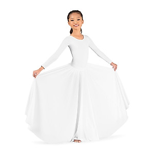 Theatricals Girls Long Sleeve Dance Leotard Black L D5103C