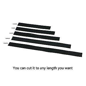 Saisn Reusable Fastening Tape Cable Ties 3/4 Inch Double Side Hook Roll (25 Yard, Black)