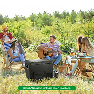 F40C4TMP 12 Volt Portable Refrigerator, 37 Quart Dual Zone Car Freezer With Independent Temperature Control, -4℉ to 50℉, 35L Compressor Fridge For Camping, Travel, Road Trip, Vehicle, Car, Truck, Van, RV, Outdoor and Home, 12V/24V DC & 110V AC