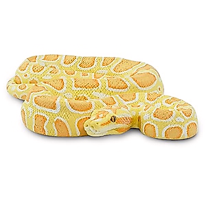 Safari Ltd. Albino Burmese Python Figurine - Lifelike 5.5" Snake Figure - Educational Toy for Boys, Girls, and Kids Ages 3+