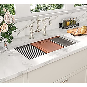 30 Kitchen Sink Double Bowl - Sarlai 30 x 19 inch Undermount Sink Stainless Steel 16 Gauge Two Basin Low Divider 50/50 Under Counter Deep Kitchen Sinks with Accessories