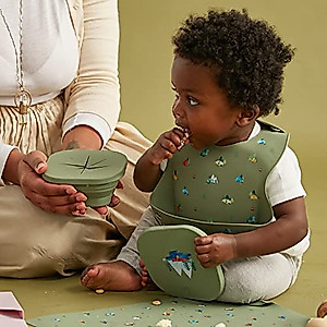 Austin Baby Co Mess Proof Silicone Bibs for Babies – Perfect Travel Toddler Bibs for Baby