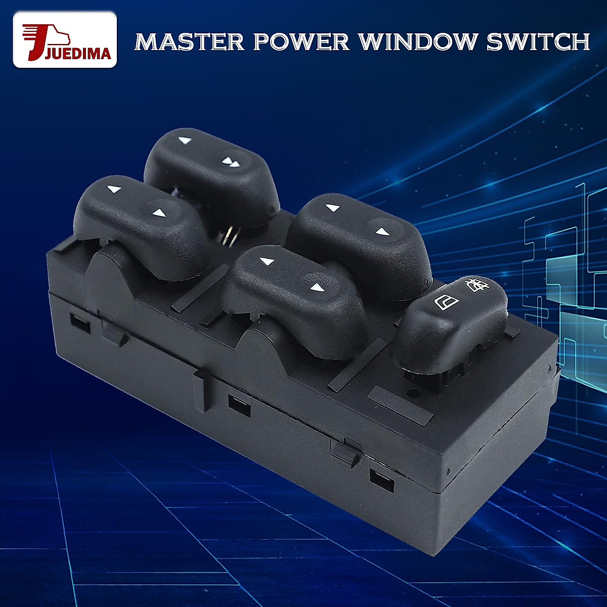 JUEDIMA Window Switch - Left Driver Side Master Power Window Switch Fits 2003-2008 F150 Expedition Crown Victoria | 2006-2008 Mark LT | Marauder | Grand Marquis | Replace Part # 5L1Z14529AA