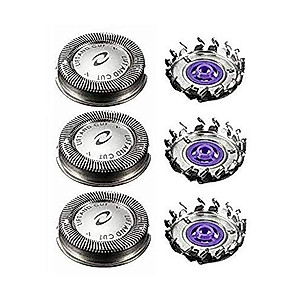 HQ56 Replacement Shaver Head compatible with Norelco HQ56/52 Reflex Plus and Micro Action Electric Razor Replacement Heads Compatible with Norelco 6613X, 6843XL, 6853XL, 6863XL, 6940LC, 31DB, 40DB