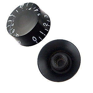 JD.Moon 4pcs Speed Control Knob for Electric Guitar Volume Tone Push on 6mm/0.24" Rotary Shaft (Black)
