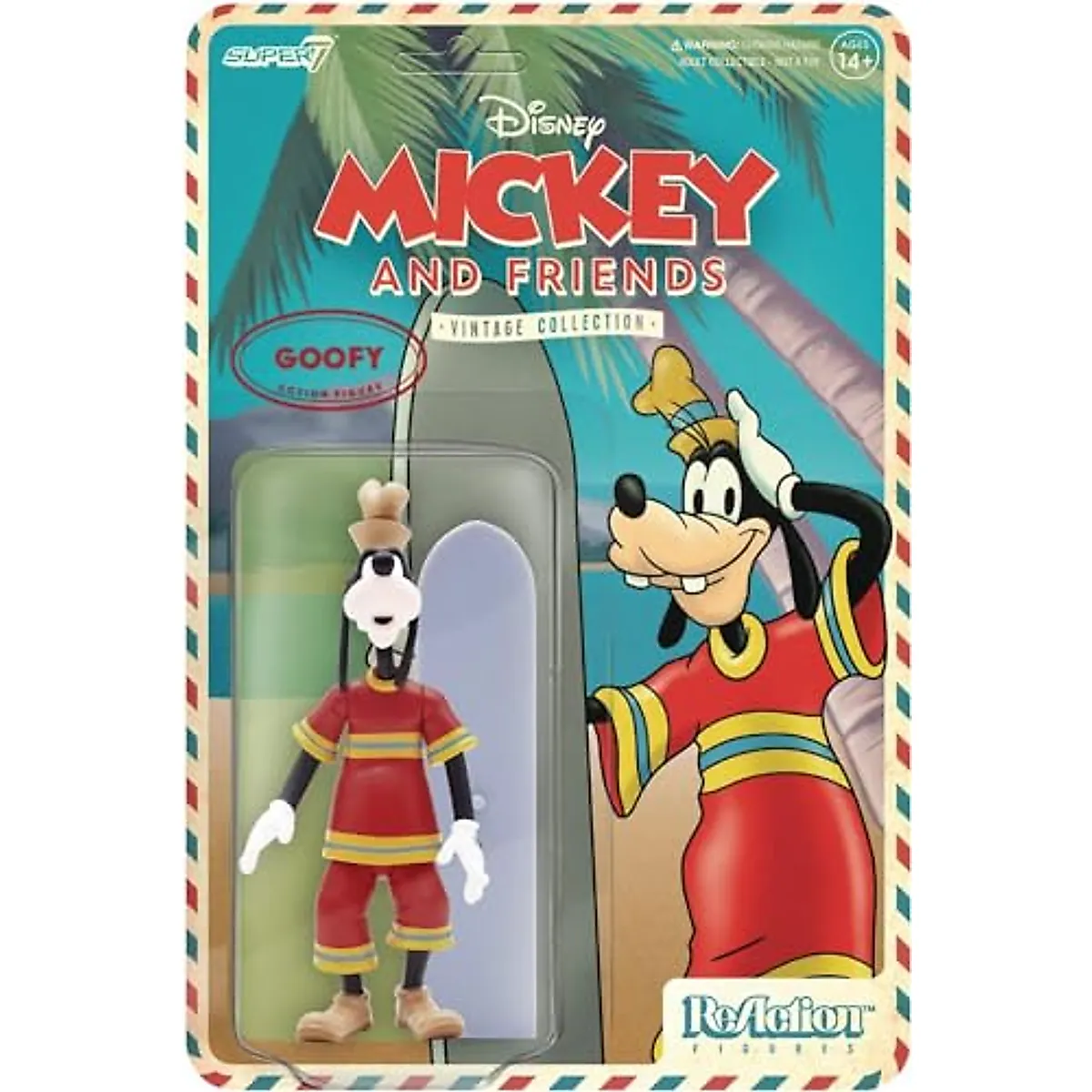 Super7 Disney Hawaiian Holiday Bundle - Mickey, Minnie, Donald Duck, and Goofy - 3.75" Action Figure Classic Movie Collectibles and Retro Toys