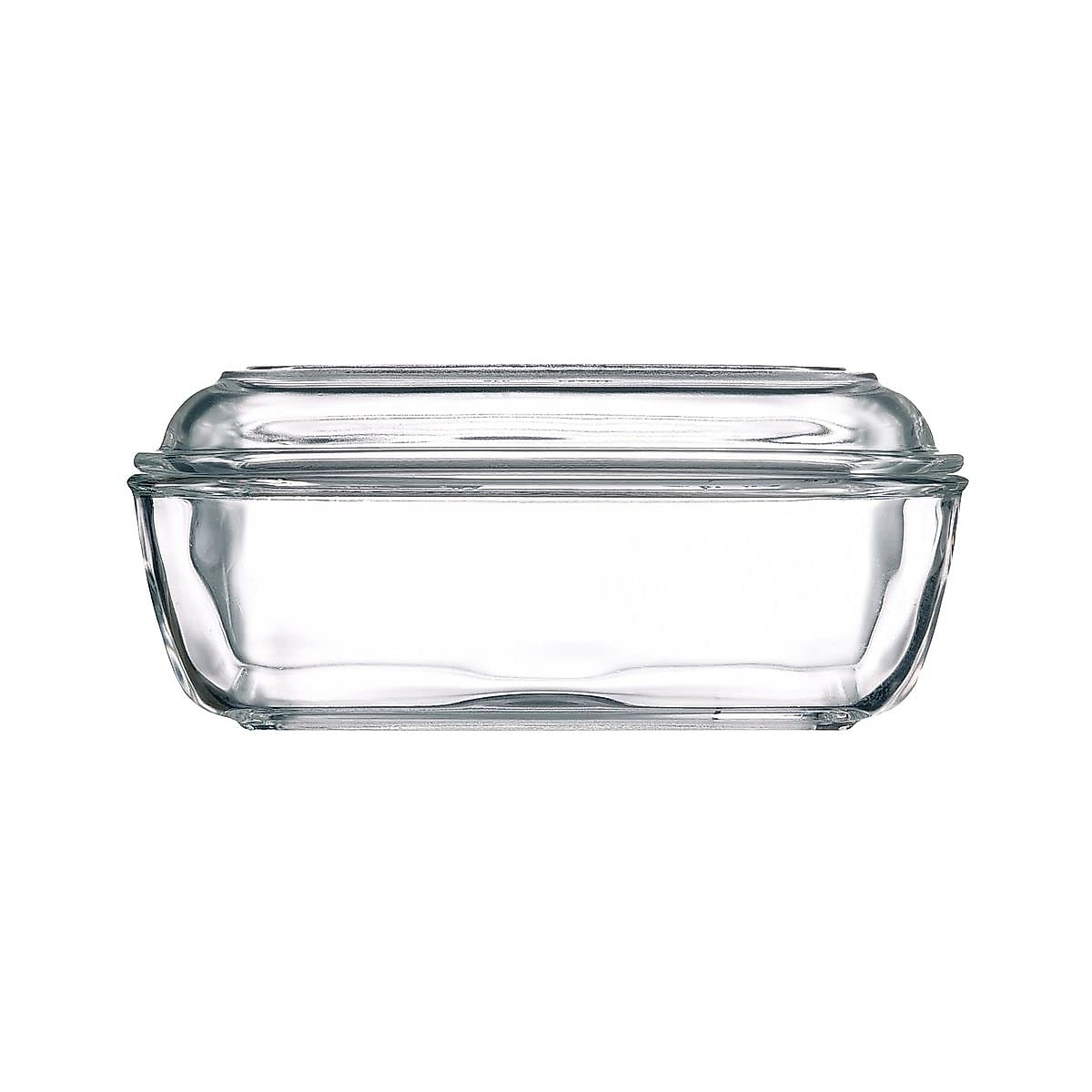 Luminarc Arcoroc lid 17x10,5cm, 1 Piece Plain Glass Butter Dish, 1, Classic Design