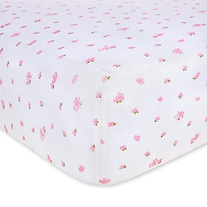 Burt's Bees Baby Essential Organic Cotton Fitted Crib Sheet, Breathable for Boy Girl Standard Crib & Toddler Mattresses