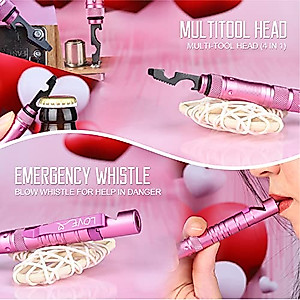 WILLUCK Mothers Day Love Gifts for Her Women Mom,”LOVE” Pink Multitool Pen with Flashlight, Anniversary Valentines Day Birthday Gifts for Women Wife Girlfriend,Stocking Stuffers for Women