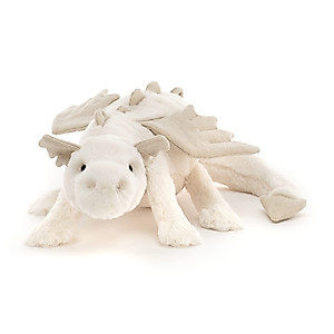 Jellycat Snow Dragon Stuffed Animal, Medium