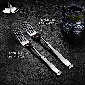Royalrose Alexander Fine Forks, Set of 4, 18/10 Stainless Steel, Well Made, Dishwasher Safe, Heavy Duty Fork (8.1" Dinner Fork)