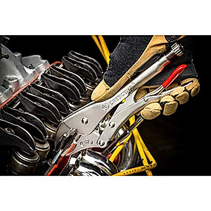 Crescent 5 Piece 5 Inch, 7 Inch & 10 Inch Curved Jaw & 6 Inch & 9 Inch Long Nose Locking Pliers with Wire Cutter - CLP5SETN