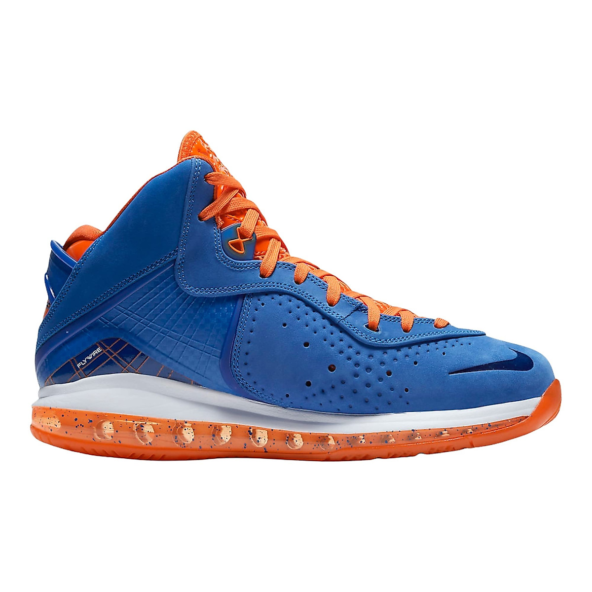 Nike Lebron VIII QS Varsity Royal/White/Orange Blaze Men's 9.5, Women's 11 Medium