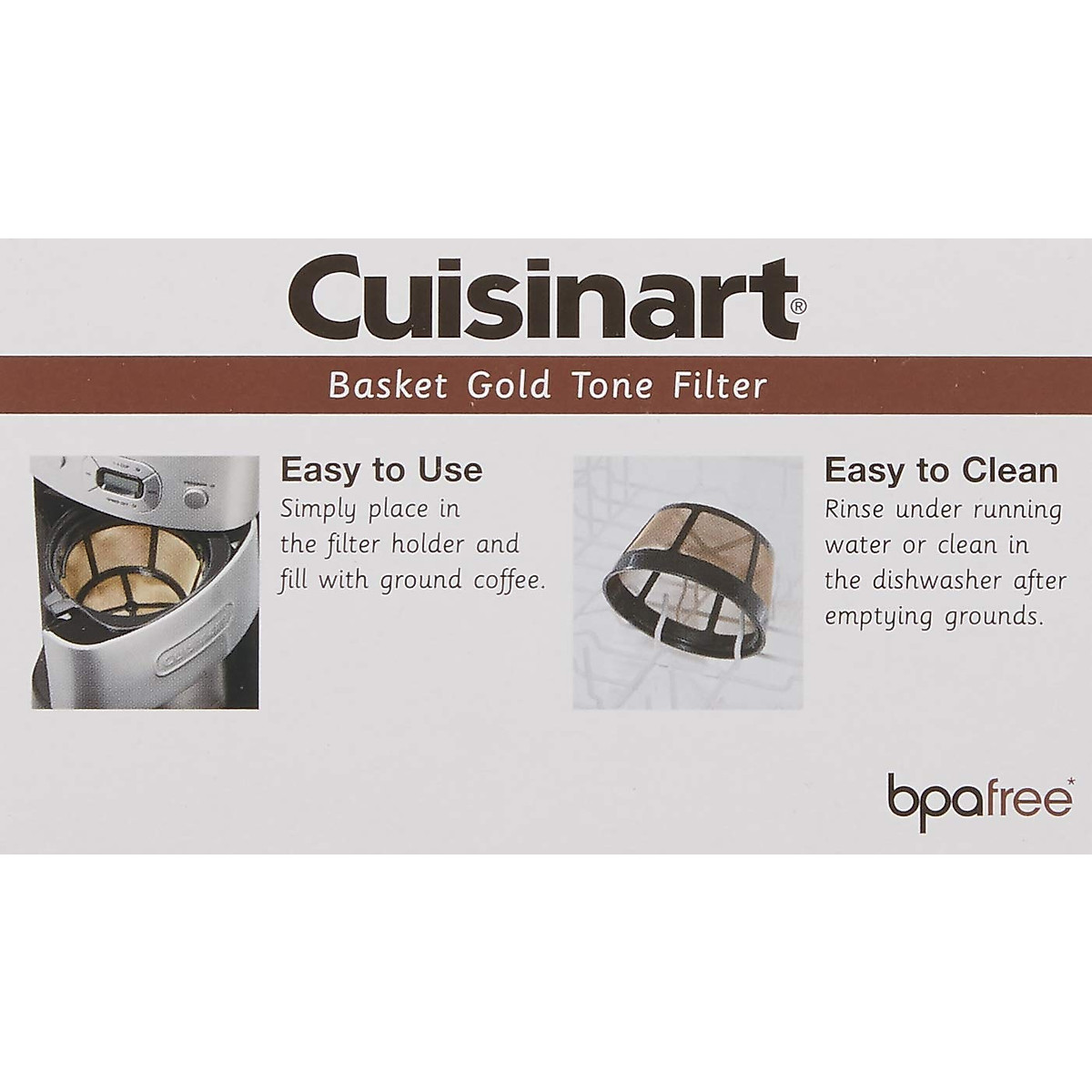 Cuisinart GTF-B Gold Tone Coffee Filter, Basket, Burr Mill