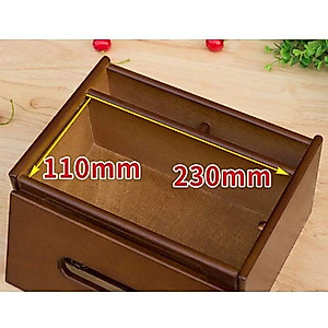 Living Room Home Creative Pumping Box Multifunctional Tissue Box Coffee Table Napkin Paper Box Wooden Remote Control Box Wood Mahogany Color Tissue Box Remote Control Storage Box (Brown)