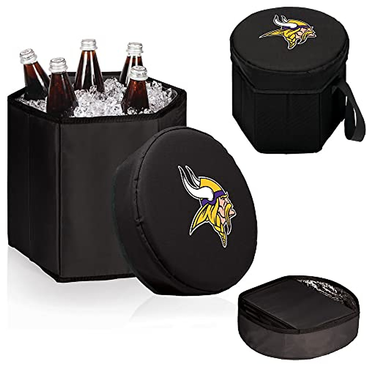 Black Minnesota Vikings 12 Quart Bongo Cooler