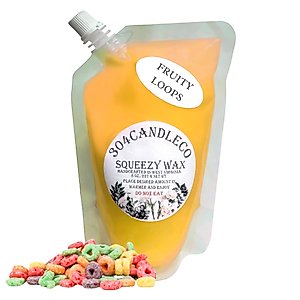304CandleCo Large Squeeze Wax Melt Candle - 50 SCENTS! - Highly Fragrant & Hand-Crafted - Easy Mix & Match - American Made - Perfect for Wax Warmers (3oz, Fruity Loops)