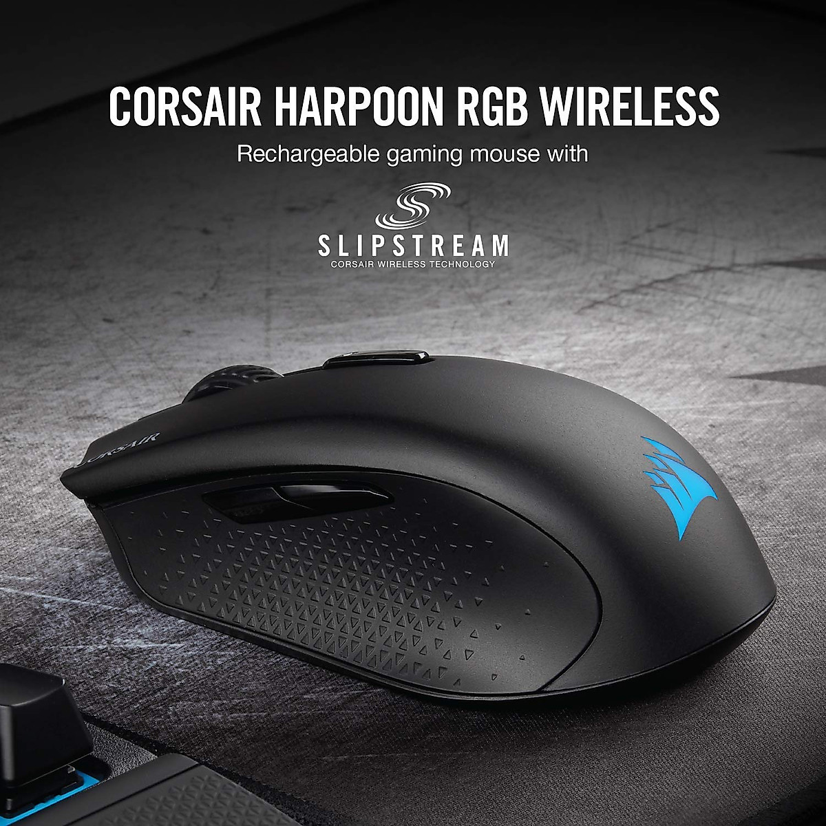 CORSAIR Harpoon RGB Wireless - Wireless Rechargeable Gaming Mouse - 10,000 DPI Optical Sensor (Renewed)
