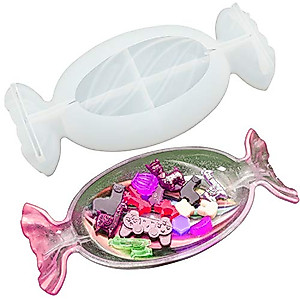Tray Resin Mold, Large Candy Shaped Tray Silicone Mold, Epoxy Resin Casting Molds for Jewelry Storage Plate, Rolling Tray, Fruit Food Dish, Home Decoration
