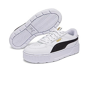 PUMA Womens Karmen Rebelle Sneaker, Womens White Womens Black, 8.5