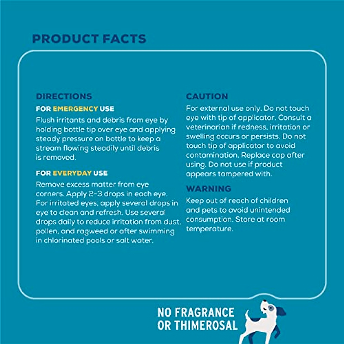 Project Watson Eye Wash for Dogs, Gentle pH Balanced Formula to Help Reduce Risk of Infection, Help Remove Tear Stains & Support Eye Health, Fragrance Free, 4 Fl Oz