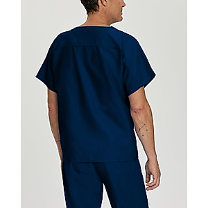 Landau Essentials Unisex Relaxed Fit 1-Pocket V-Neck Scrub Top 7502