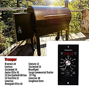 Classic Digital Control Board for Traeger Wood Smoker Replacement Parts Thermostat Kit,Compatible Traeger Pellet Wood Grill with Hot Rod Temperature Sensor