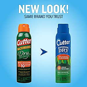 Cutter Backwoods Dry Insect Repellent, Mosquito Repellent, 25% DEET, Sweat Resistent, 4 Ounce (Aerosol Spray)
