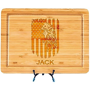 Customized American Flag Cutting Board, Engraved Patriotic Board, 4th of July Board, Gift for Soldiers, Memorial Day, Independence Day Gift